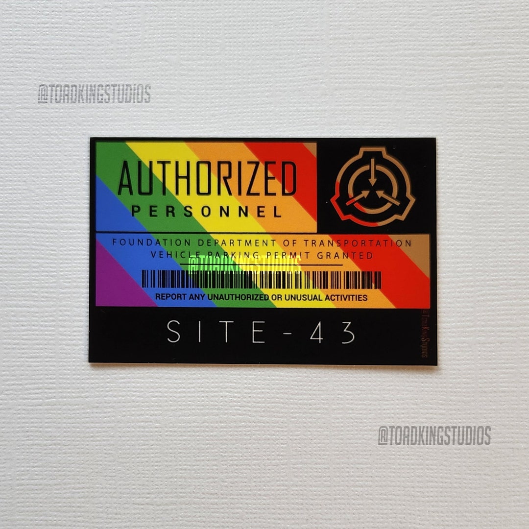 Site-43 Parking Permit - Vinyl Static Cling - SCP Foundation - Etsy