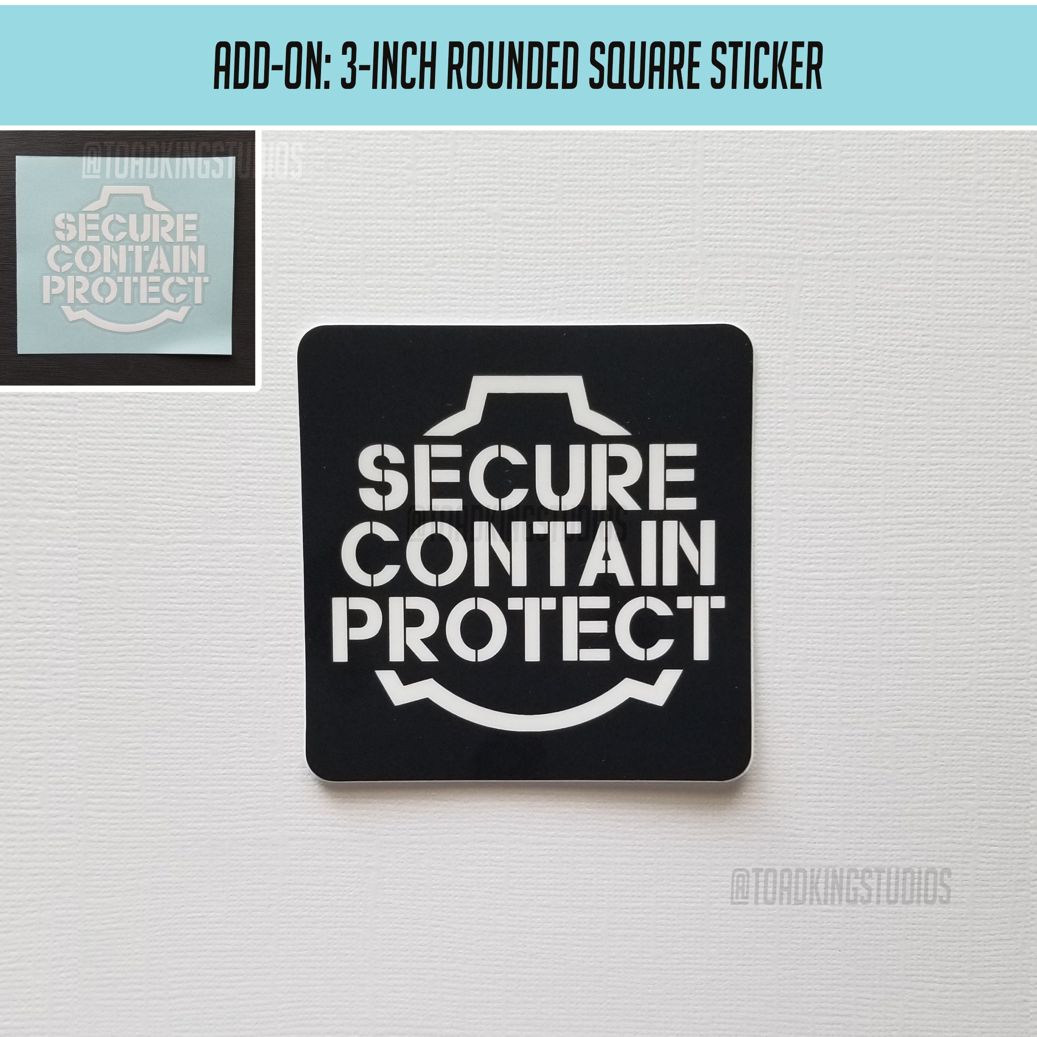 Secure Contain Protect Vinyl Decal Transfer Sticker - 5-inch SCP ...