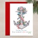 Christmas Anchor 2, 5x7in Greeting Card, Nautical Christmas Card ...