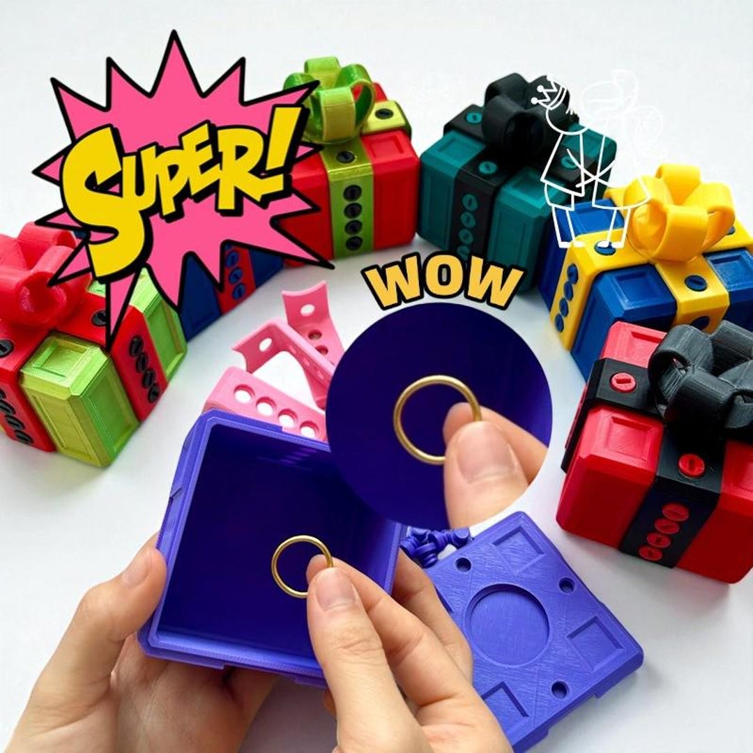 Frustration Puzzle Gift Box | 3D Printed Screw Together Toy | Unique ...