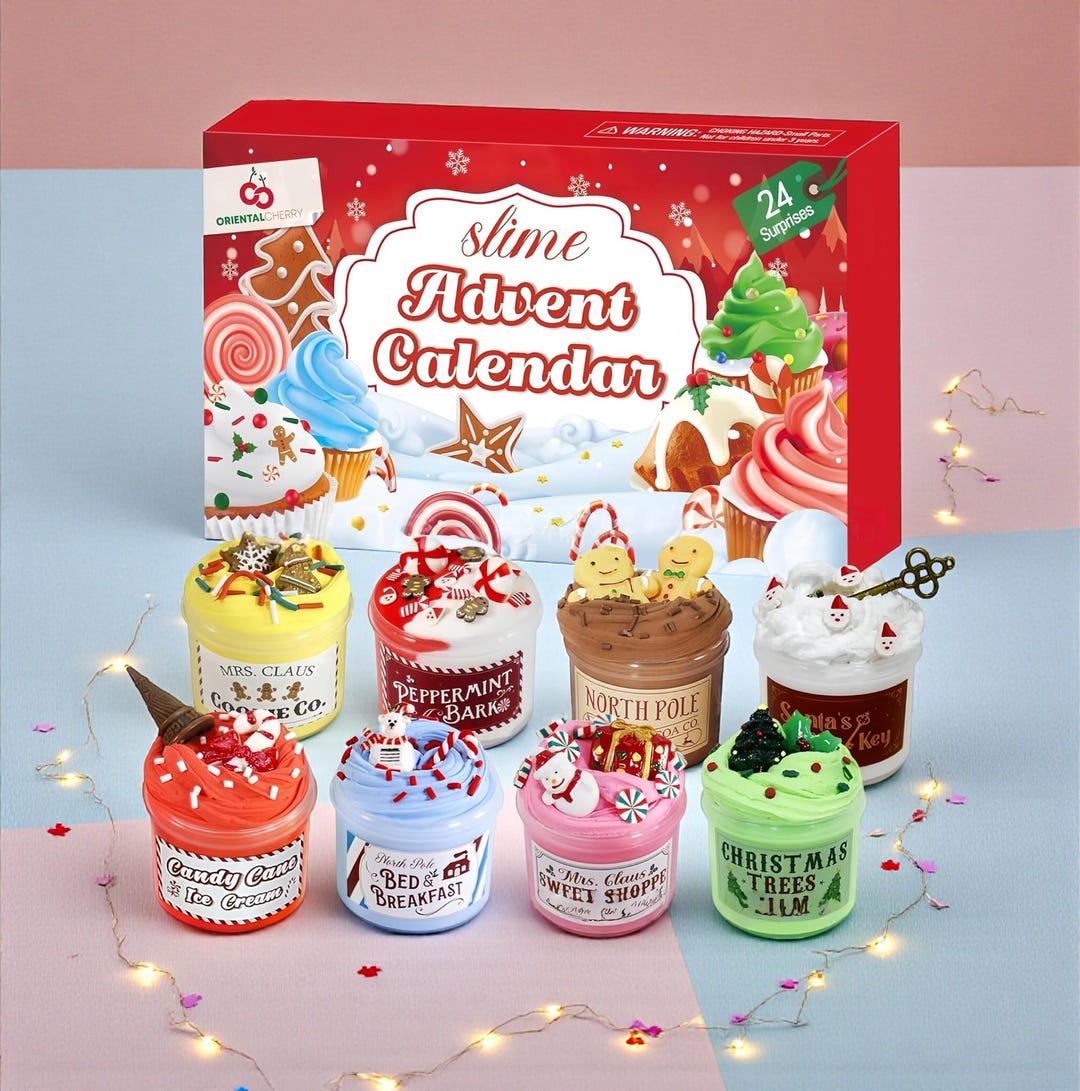 24-day Slime Advent Calendar | Christmas Sensory Toy Gift Set - Etsy
