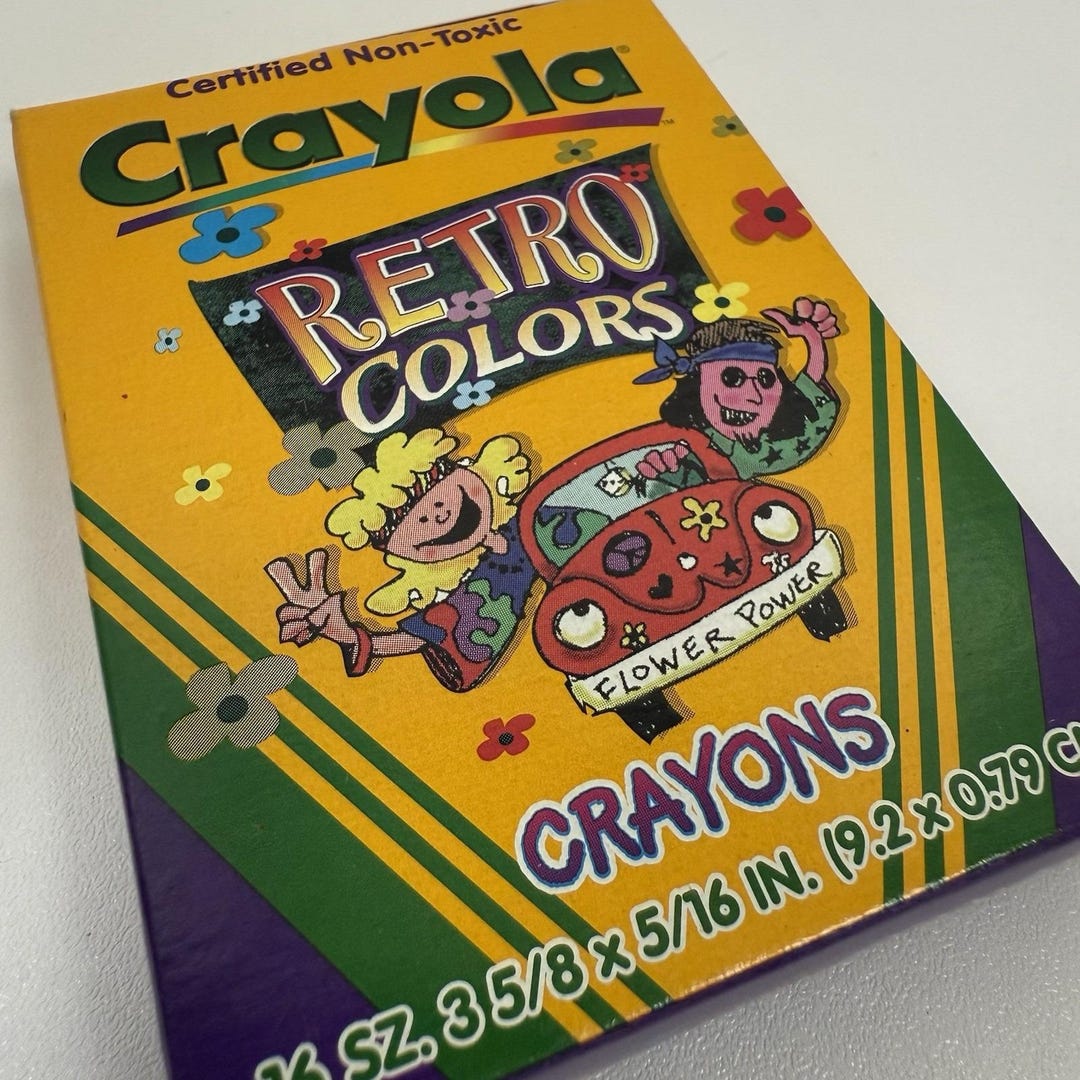 Vintage Crayola Crayons 16 Retro Colors 1999 NEW Never Used New Old ...