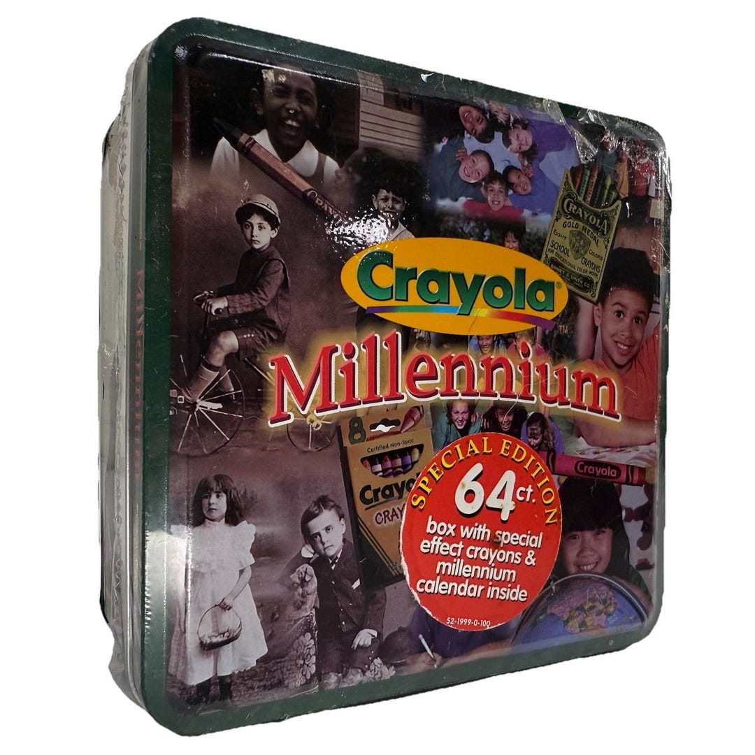Crayola Millennium Special Edition Tin 64 Ct Crayons W Special Effects ...