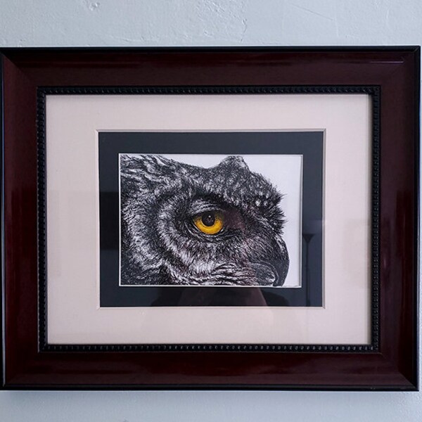 Owl Ink Drawing - Etsy