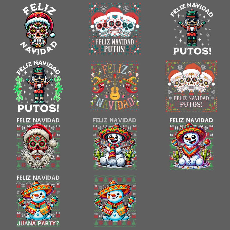Feliz Navidad 2025 Family Christmas PNG - Funny Mexican Holiday Quote ...