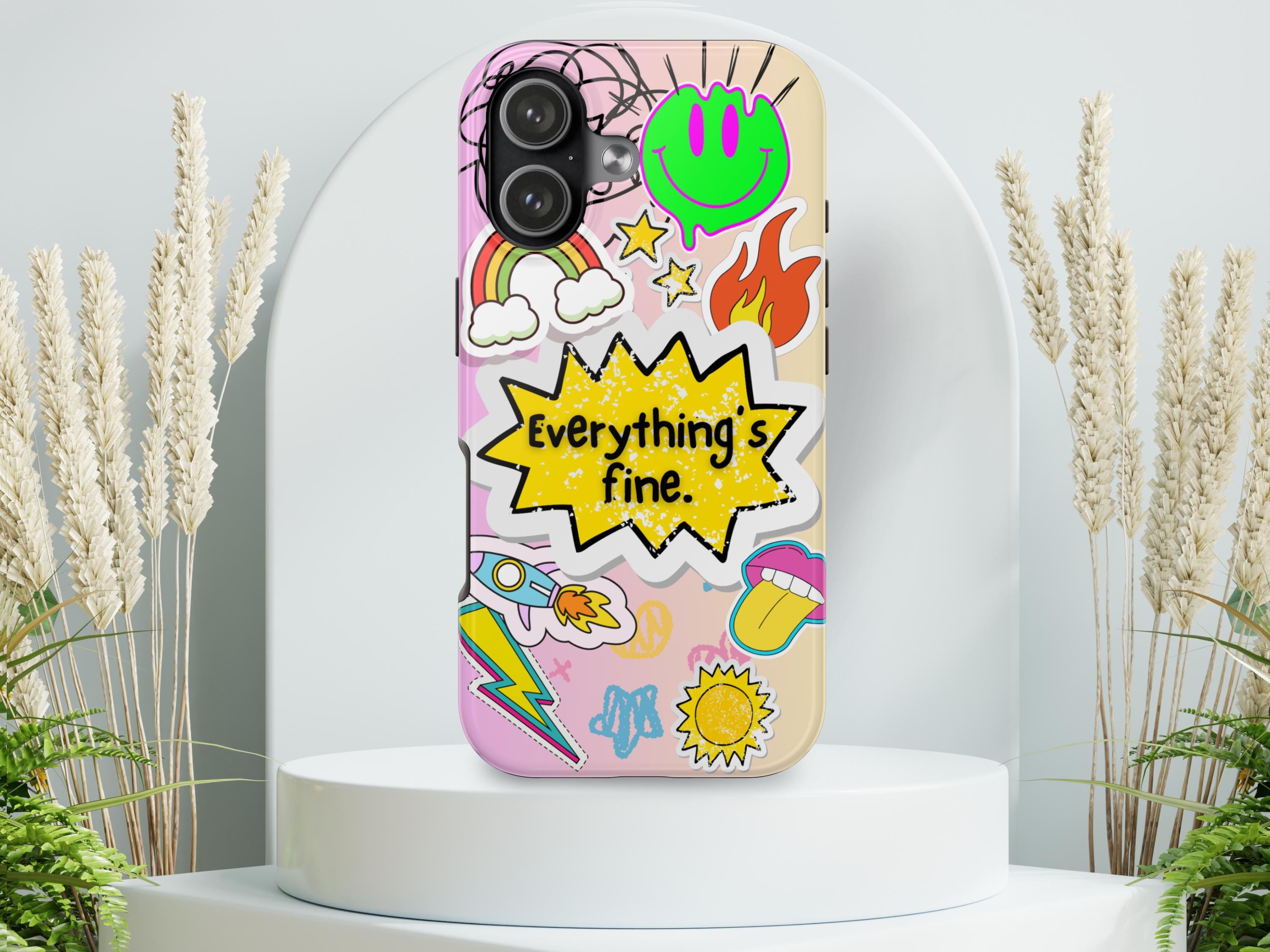 Collage Phone Case: Kidcore and Y2K Aesthetic Doodle Sticker Design - Etsy