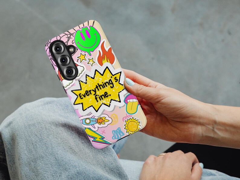 Collage Phone Case: Kidcore and Y2K Aesthetic Doodle Sticker Design - Etsy