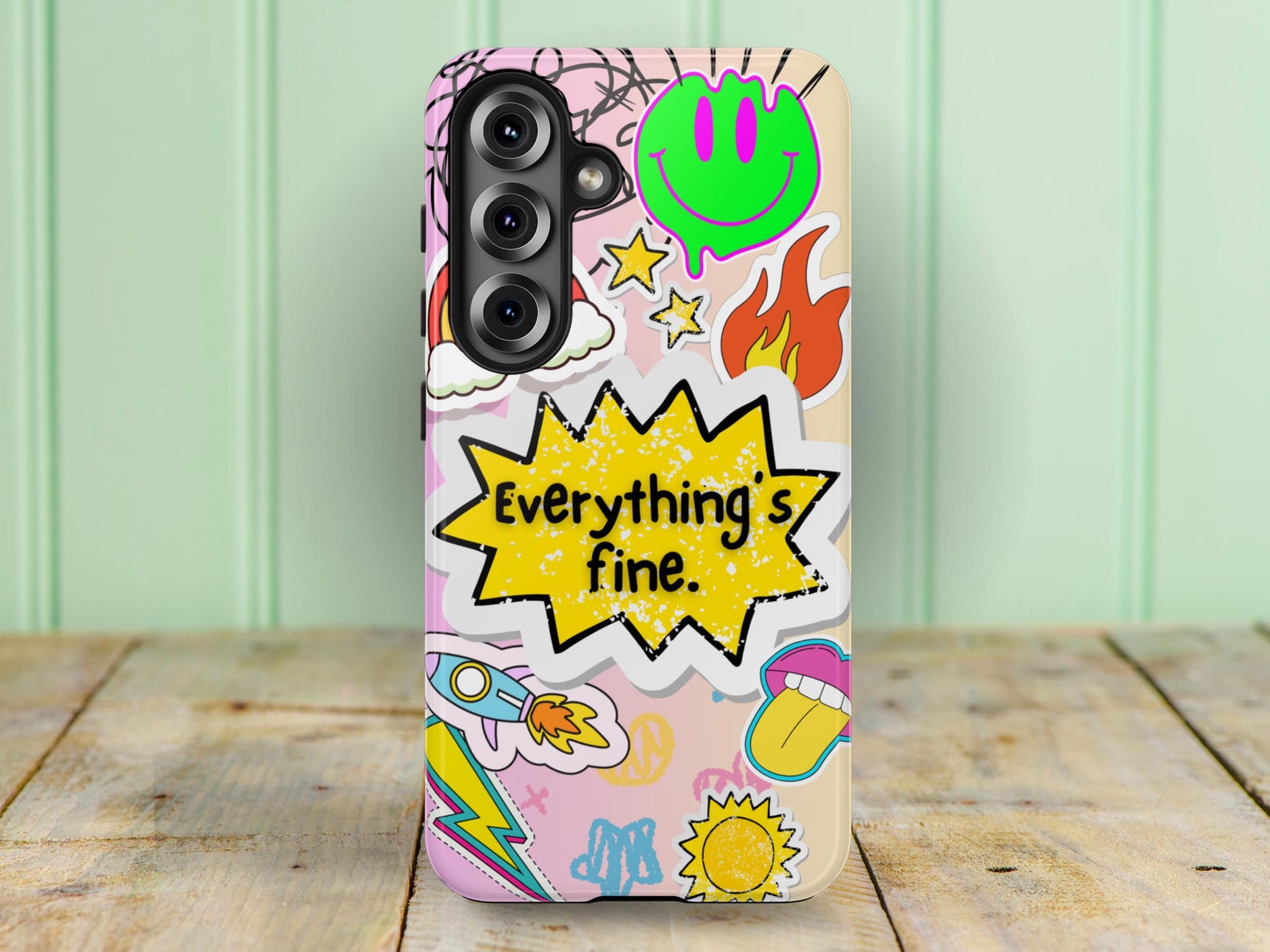 Collage Phone Case: Kidcore and Y2K Aesthetic Doodle Sticker Design - Etsy