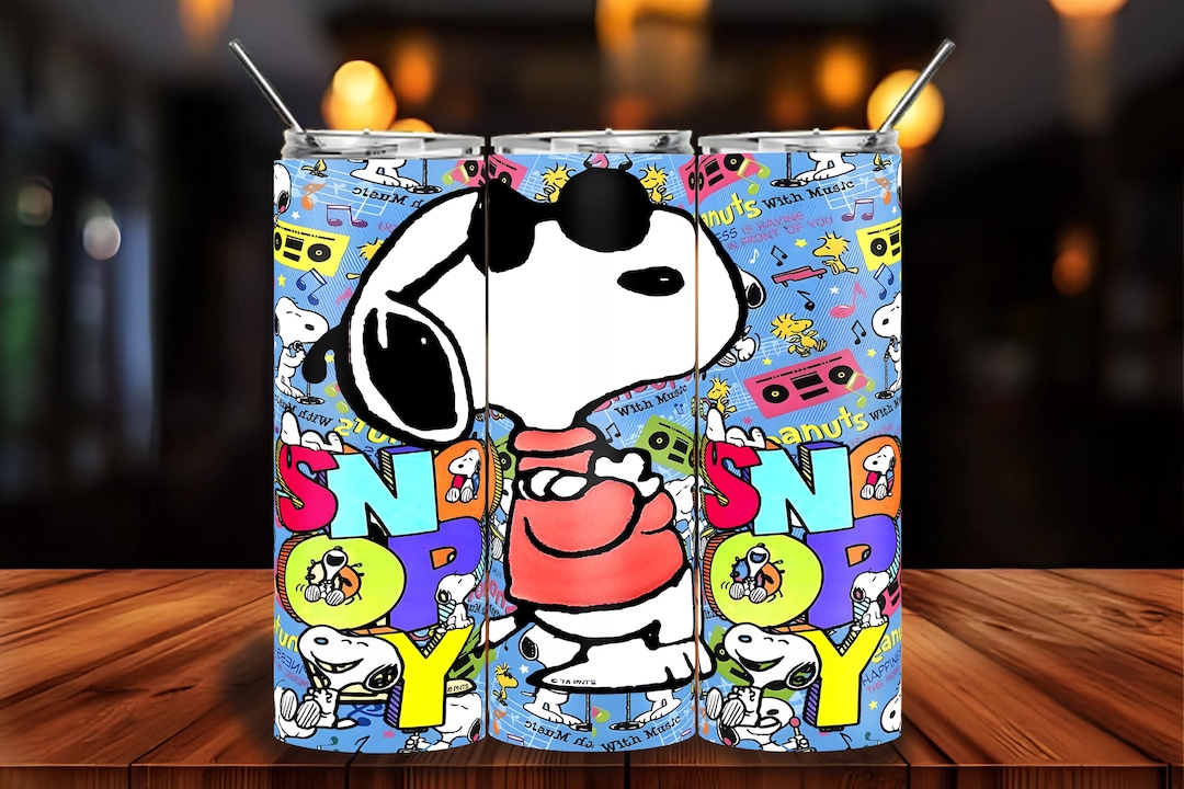 Snoopy Tumbler Wrap PNG | Pack of 3 Peanuts Designs | 20oz Skinny ...