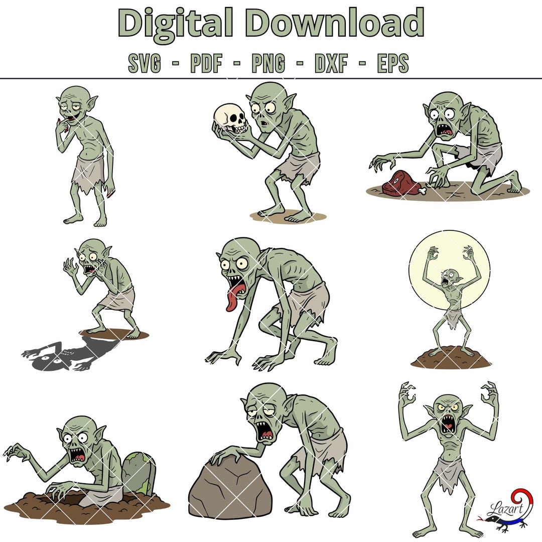 Ghoul SVG Bundle – 10 Funny Cartoon Ghouls | Spooky Halloween Clipart ...