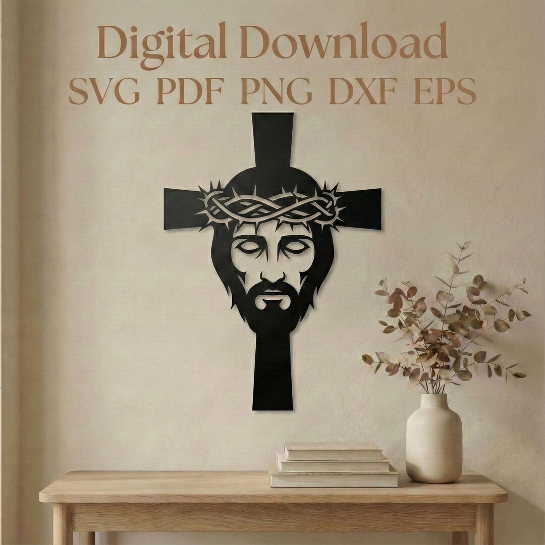Crucifix – Laser Cut & Cricut File | Modern Christian Wall Decor | Svg ...