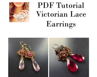 Cuff Beaded Pattern Victorian Lace Cuff PDF Tutorial Beading | Etsy