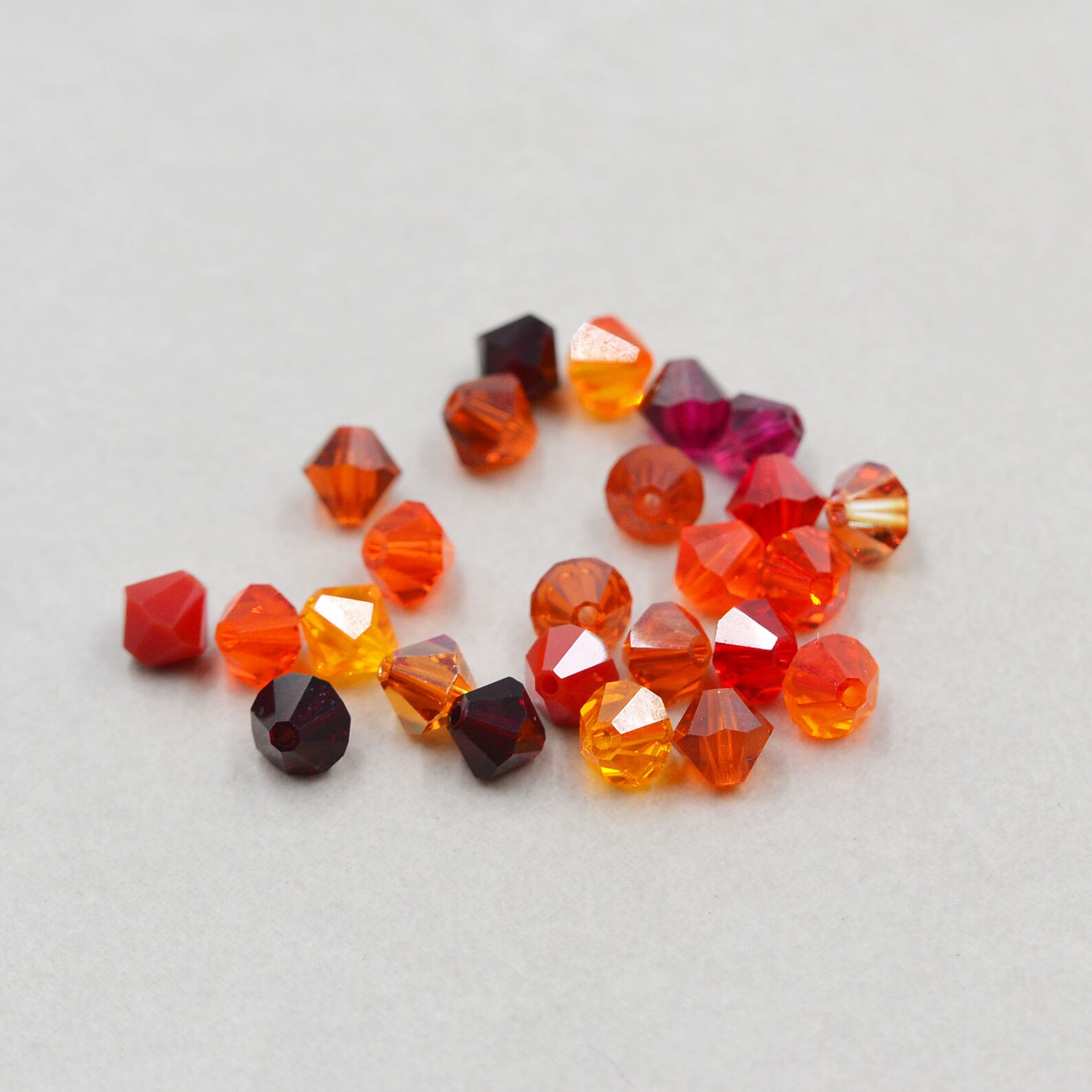 Swarovski 6mm Bicone Crystal Mix, Lot of 25, Aqua, Black, Blue, Brown ...