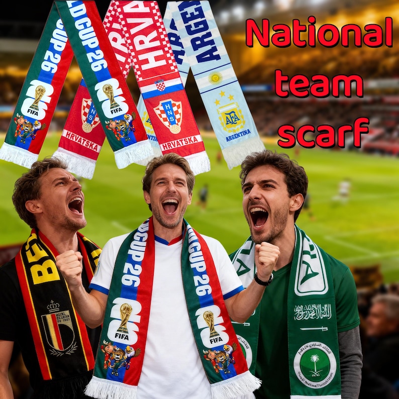 National Team Soccer Scarf for World Cup Match Day Fans - Etsy
