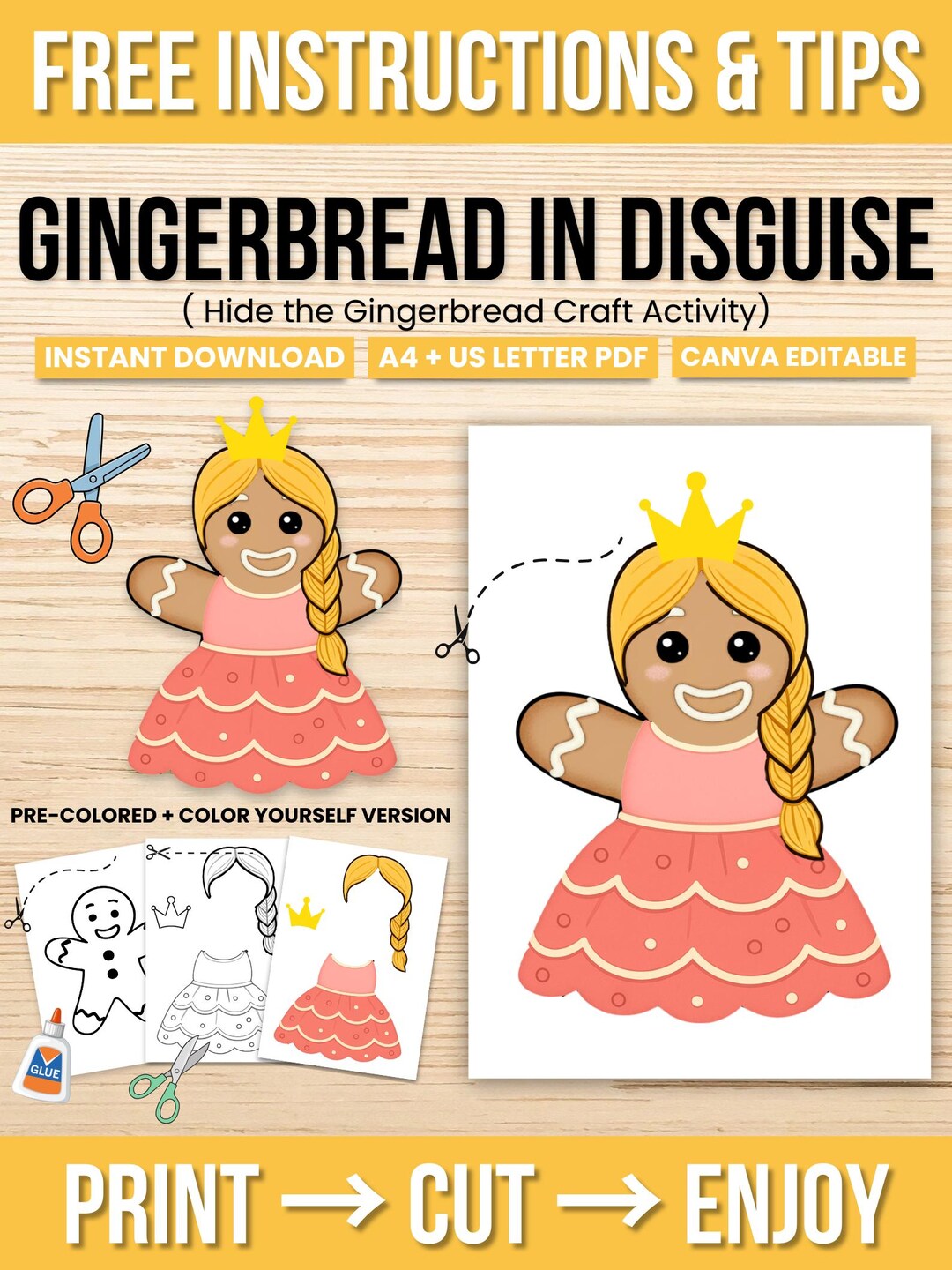 Disguise a Gingerbread Man - Princess Disguise, Gingerbread in Disguise ...