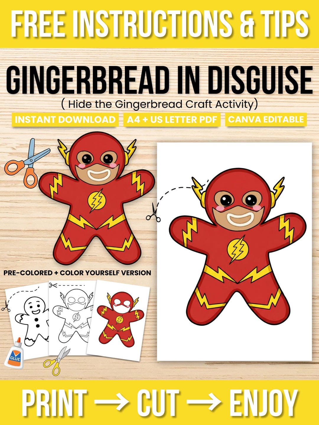 Disguise a Gingerbread Man - Flash Disguise, Gingerbread in Disguise ...