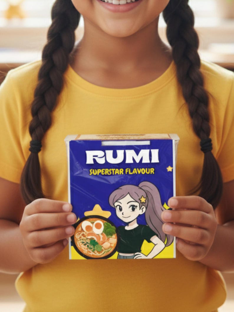 3 Kpop Demon Hunters DYI Cup Noodle Boxes for Maruchan, Original ...