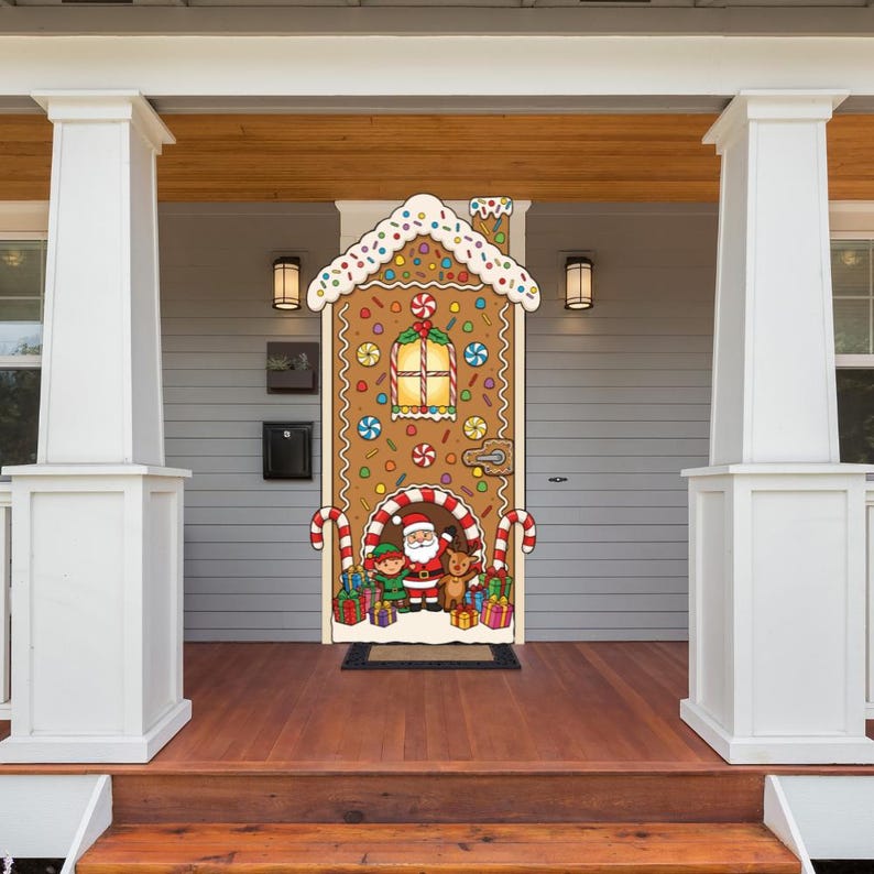 Gingerbread Christmas Classroom Door Decor Kit (printable PDF) - Etsy