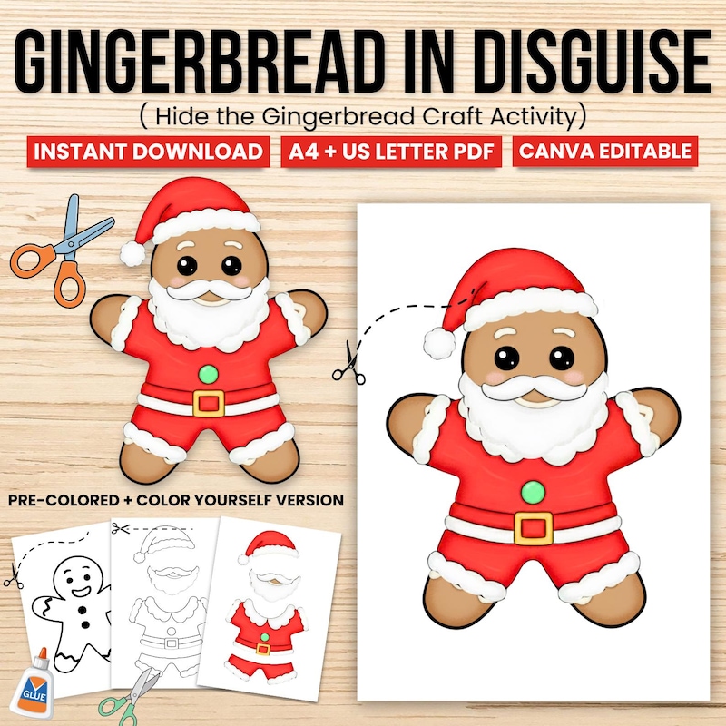 Santa Claus Gingerbread Man - Etsy