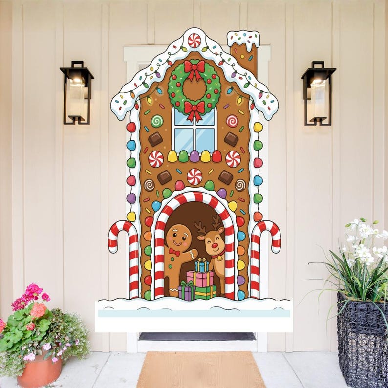 Gingerbread Christmas Classroom Door Decor Kit, Christmas Class Decor ...