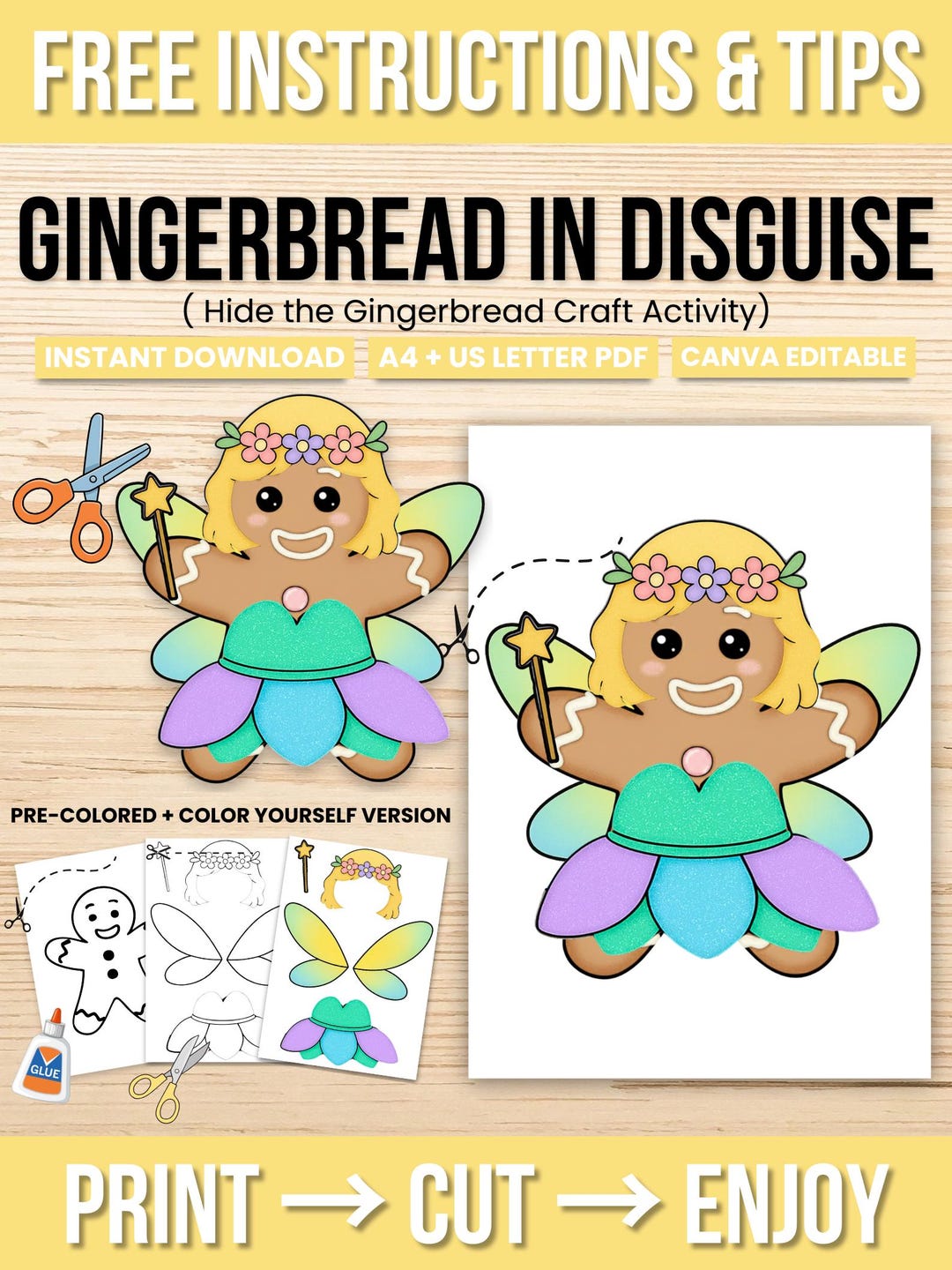 Disguise a Gingerbread Man - Fairy Disguise, Fairy Gingerbread in ...