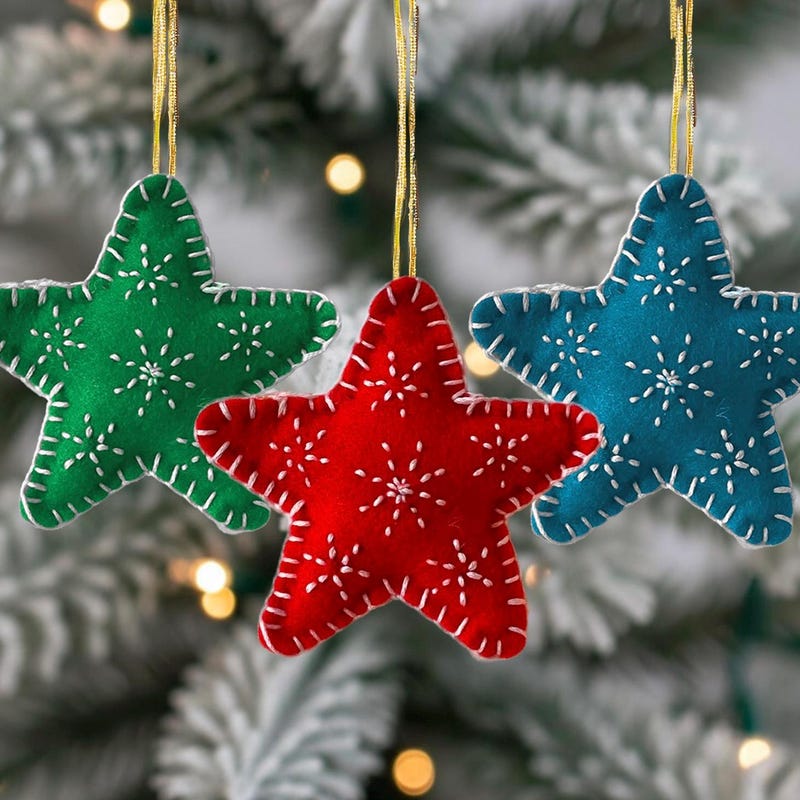 Felt Ornament Kit Tree - Etsy UK