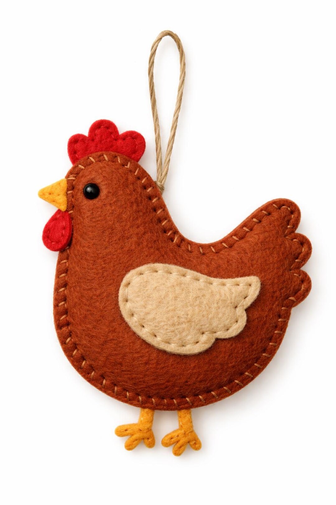 Hen, Chicken, PDF, Sewing PATTERN, Felt, Red, Kids Felt, Decor, Plush ...