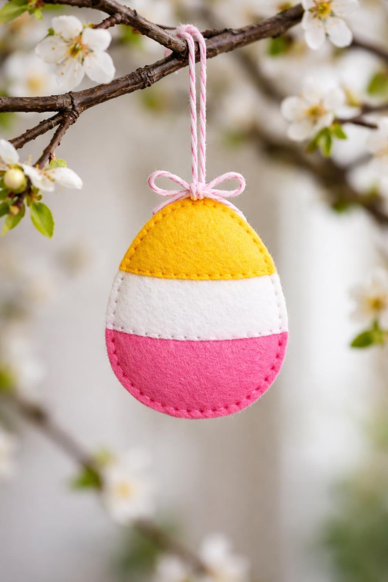 Beginner Easter Egg Felt Ornament Pattern – Felt Ornament Patterns ...