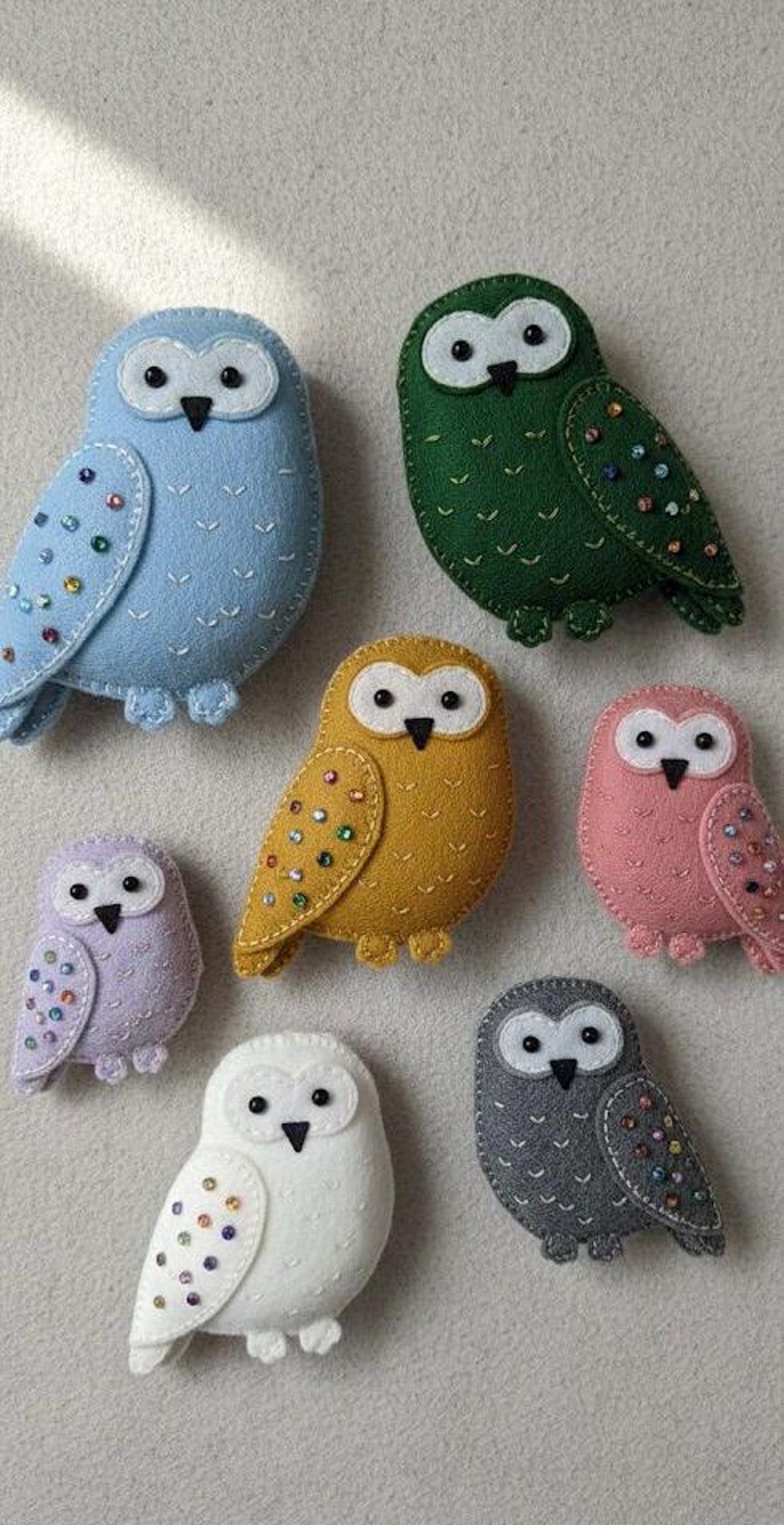 Beginner Snowy Owl, BONUS Scarf, Felt Ornament Sewing Pattern, Tutorial ...