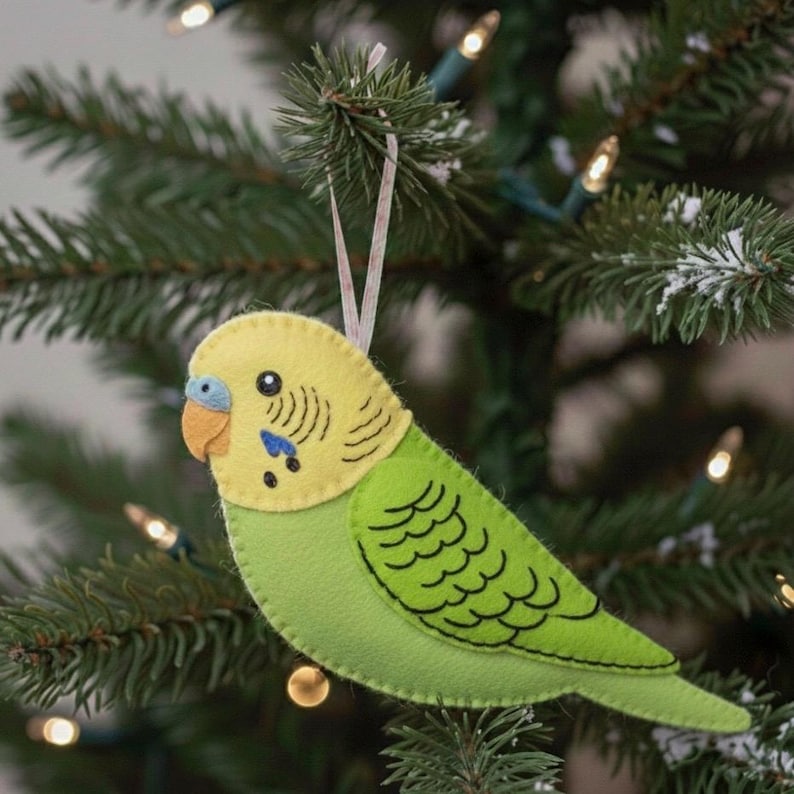 Budgie, Bird, Ornament, Sewing PATTERN, Parakeet, Pet, Parrot, Tree ...
