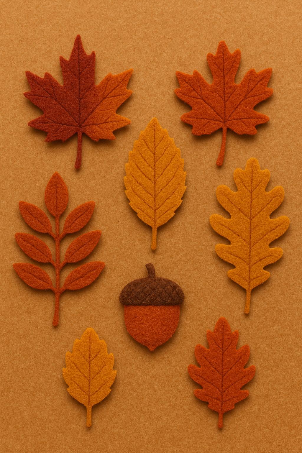 Easy Fall Leaves Set #1 PDF PATTERN, Sewing, No-sew Felt, or Paper ...