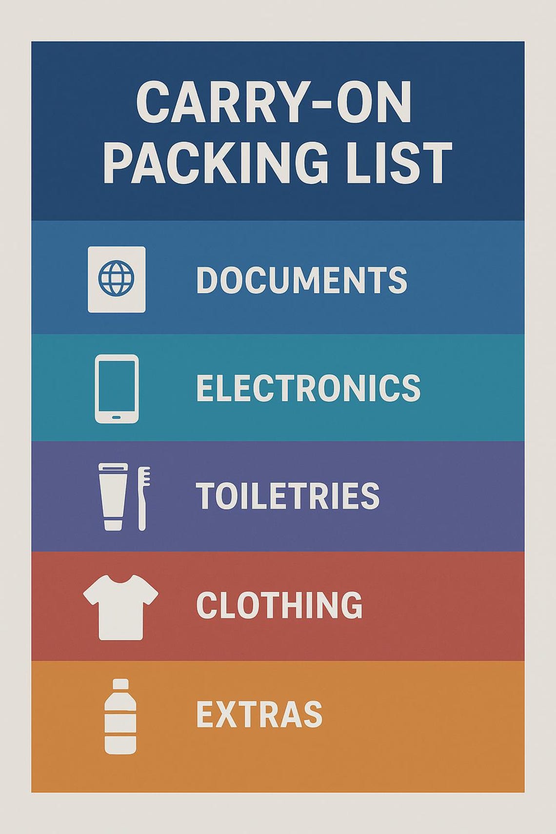 Carry-on Packing List - Etsy