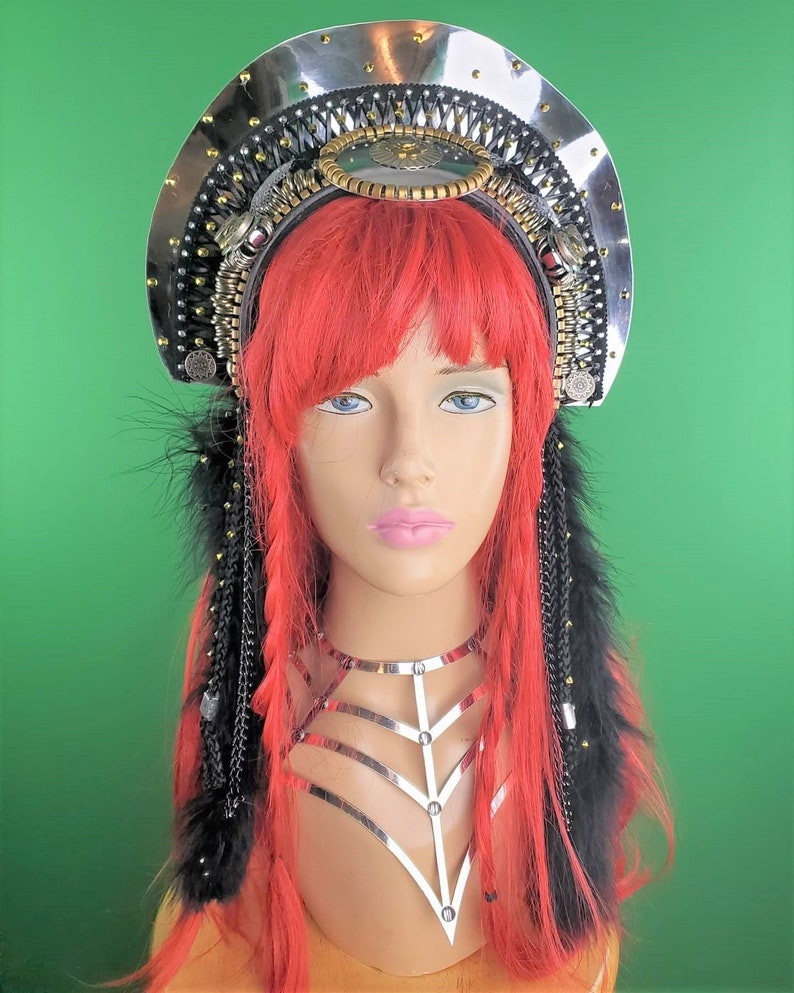 Tribal Chrome Headdress - Etsy