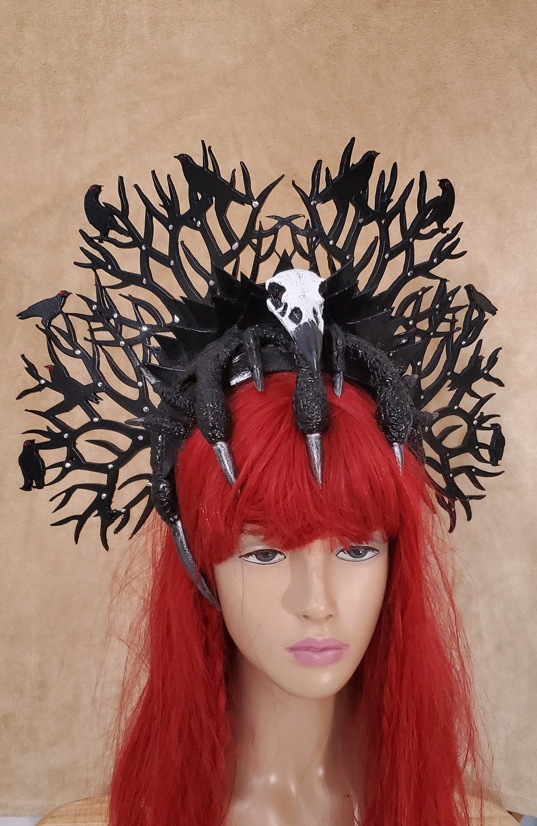 Wicked Black Raven Queen Headdress - Etsy