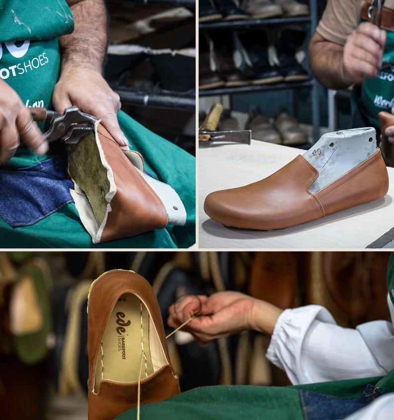 Women Barefoot Shoe | Grounding Leather Barefoot Flats | Earthing Slip ...