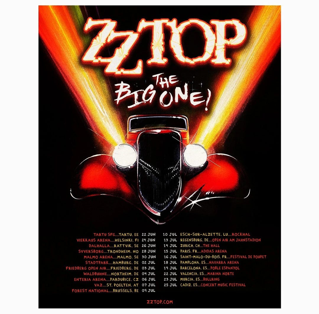 ZZ Top Brings the Big One Tour 2026 Poster - Etsy