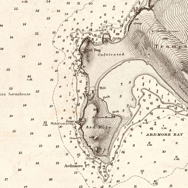 1906 Antique Map of Loch Dunvegan & Loch Bay (isle of Skye) – Nautical ...