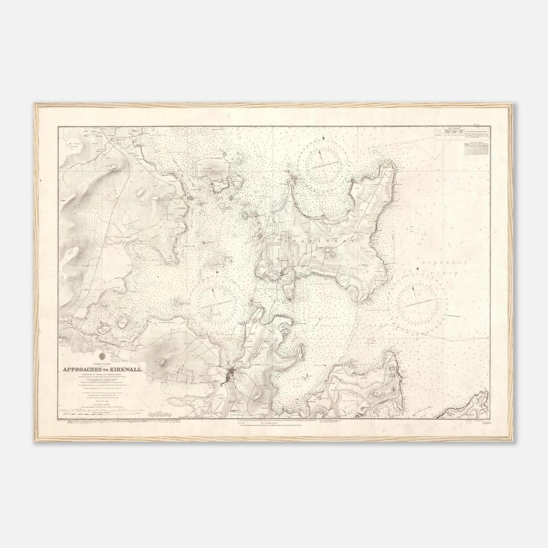 1927 Antique Map of Kirkwall & Shapinsay (orkney Islands) – Nautical ...