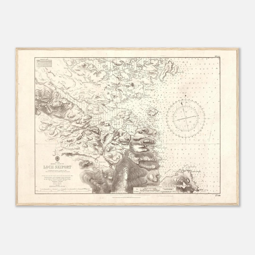 1957 Antique Map of Loch Skiport & South Uist (wizard Pool) – Nautical ...
