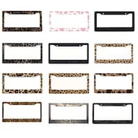 Leopard Print License Plate Frame, Leopard Car Accessories for Women ...