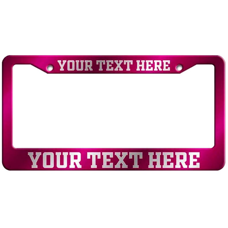 Customizable License Plate Frame Colorful Car Accessory Personalized ...