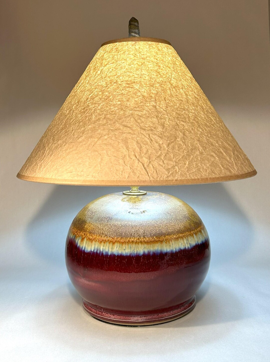 Handmade Pottery Lamp Copper Red Glaze - Etsy