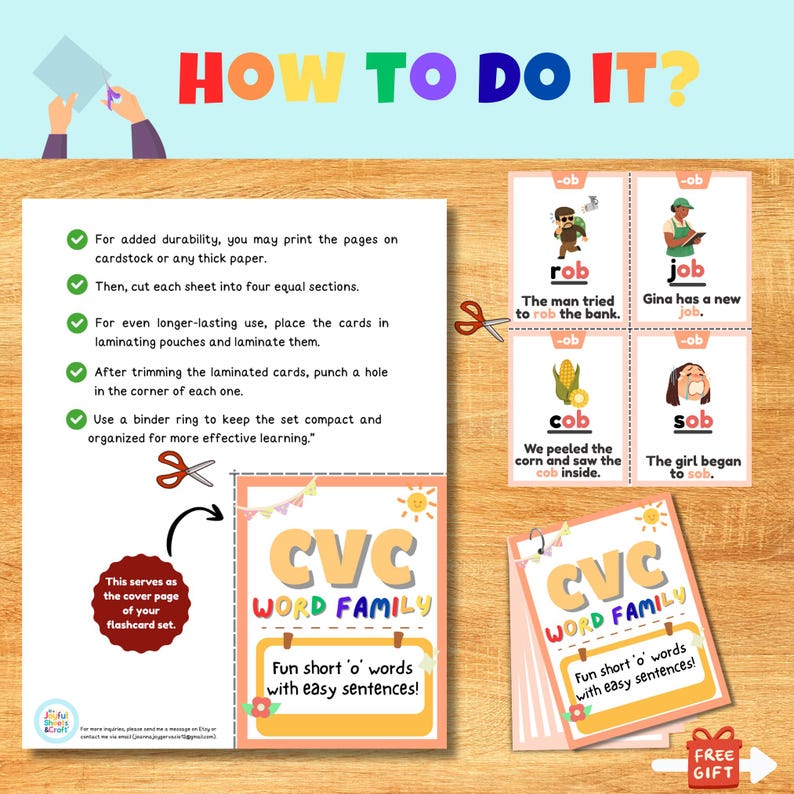 Short O CVC Word Family Flashcards | Phonics Early Reader (PDF) - Etsy