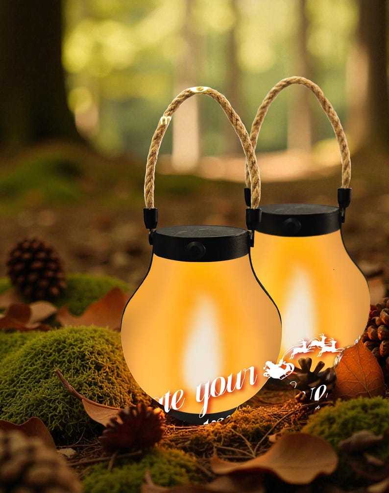 Solar Hanging Lantern, Flickering Flame, Rope Handle, Boho Garden Decor ...