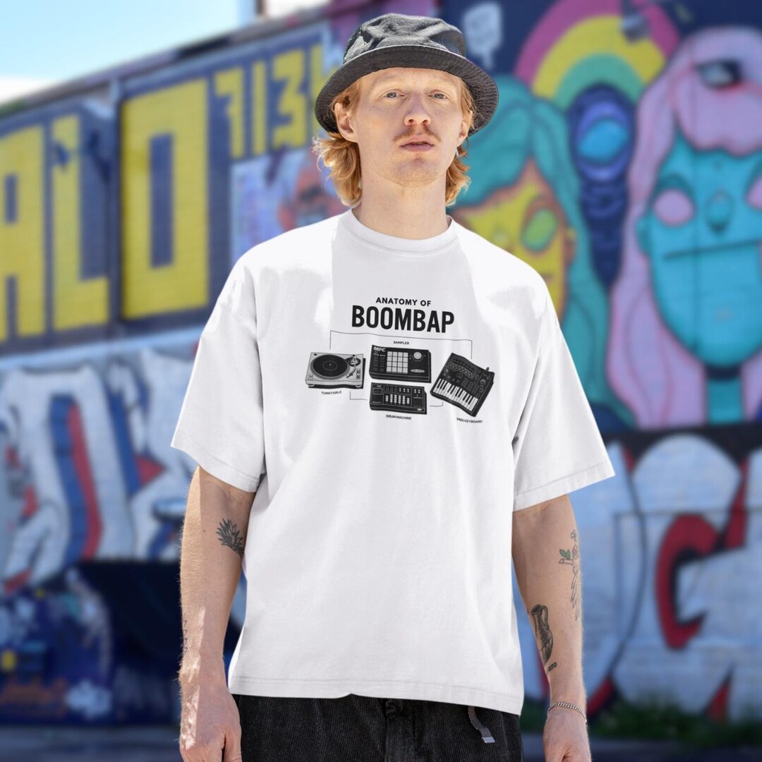 Oversized Hip Hop Streetwear T-shirt – Anatomy of Boombap – DJ Fashion ...