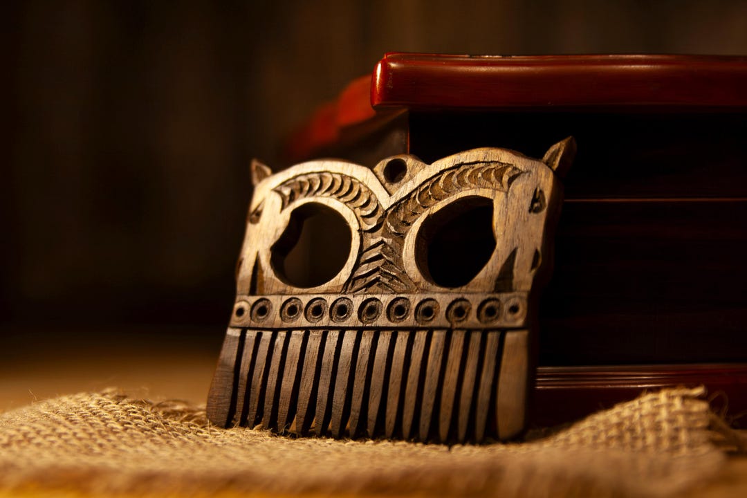 Medieval Comb, Carved Comb, Viking Comb, Wooden Comb, Ancient Comb ...