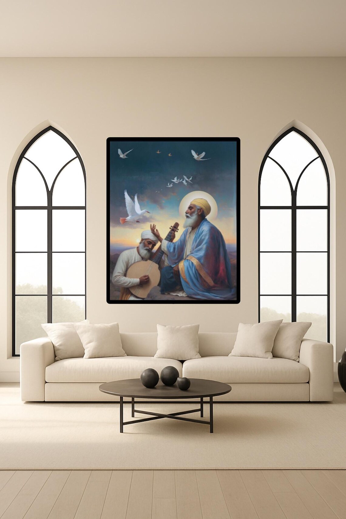 Sikhi Guru Nanak Dev Ji Reciting Hymns Beautiful Flying Eagles Birds ...