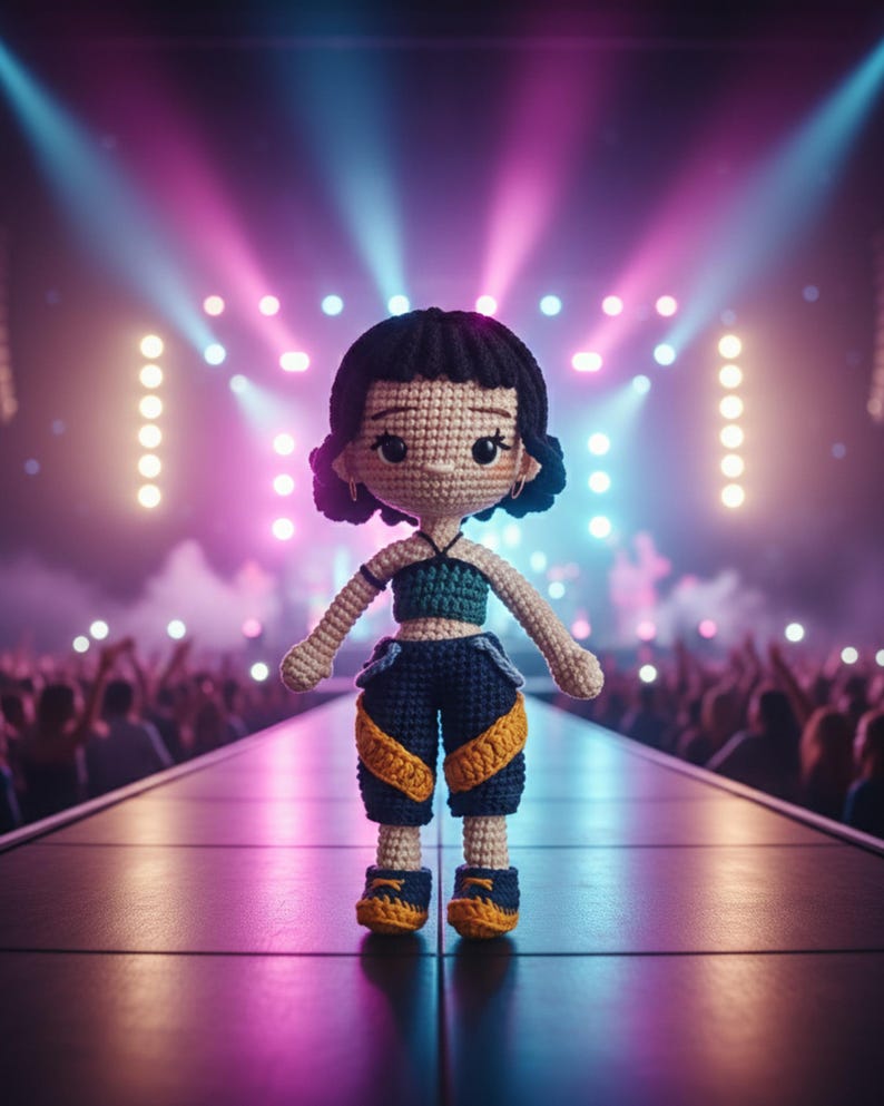 Handmade Crochet Demon Hunter Doll 25cm, Kpop Demon Hunter Plushies ...