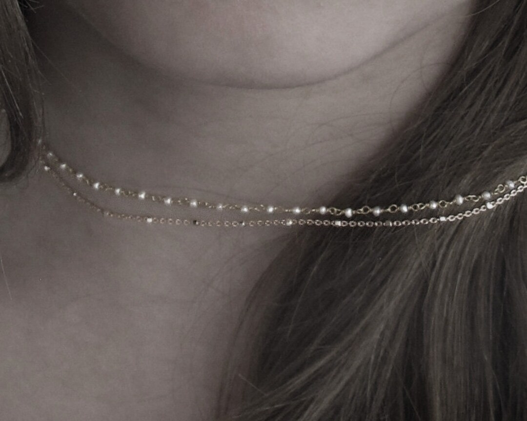 White Freshwater Pearl Chain Necklace and Bracelet - Etsy