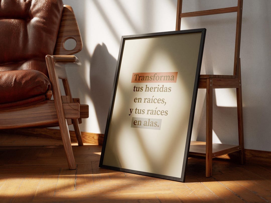 Motivational Poster in Spanish | Inspirational Print "transform Your ...